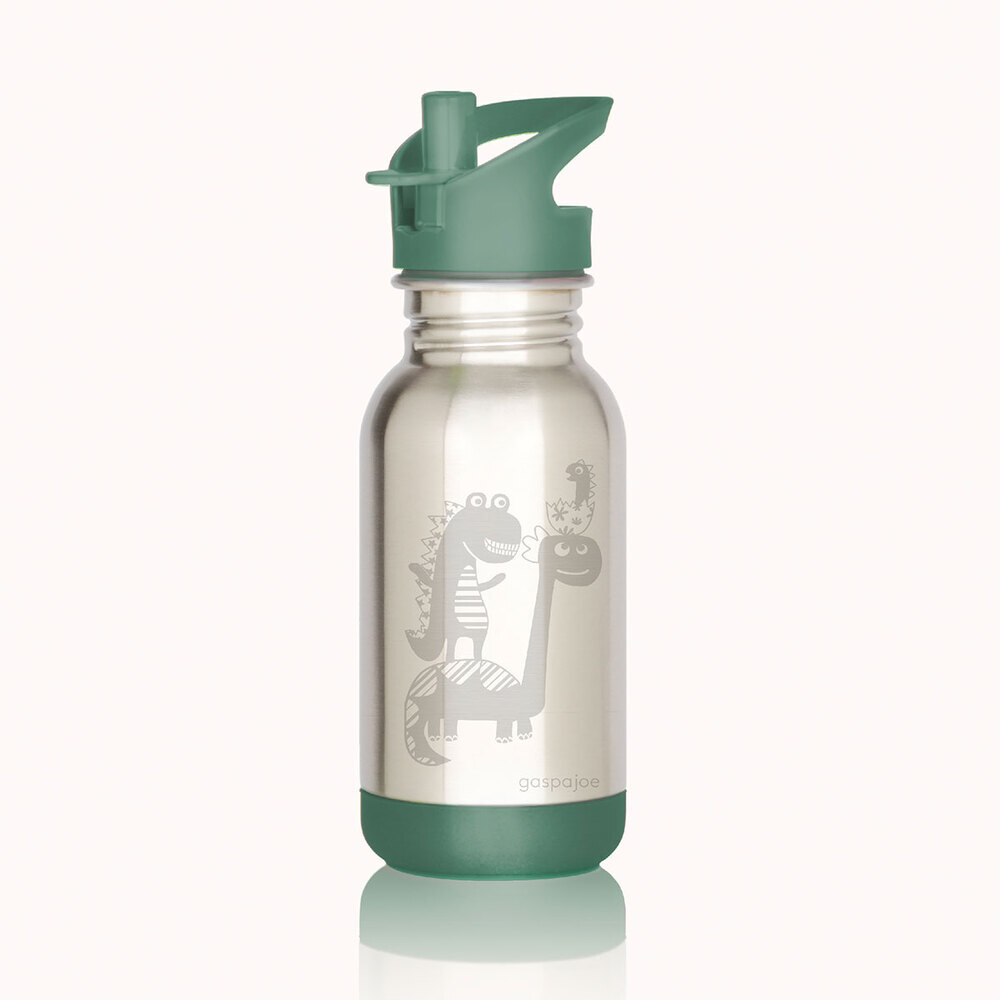 Gourde Enfant inox Loopy Dinosaures 400 ml | Greenweez