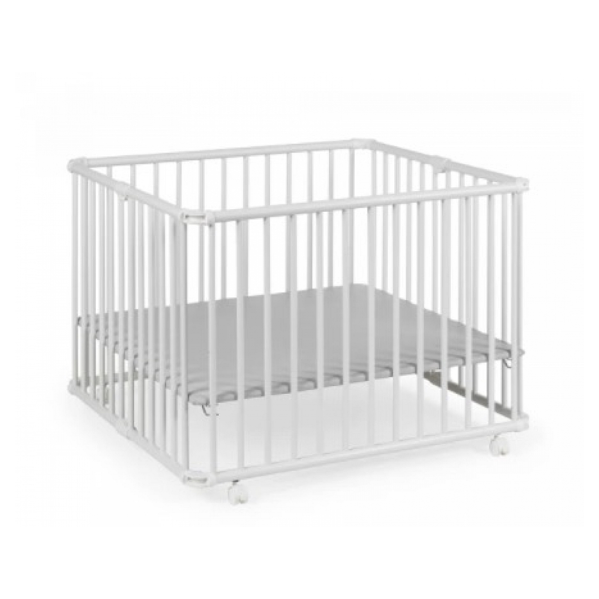 Parc LUCILEE pliage vertical 76 x 97 x 70 cm Cadre Blanc Motifs | Greenweez