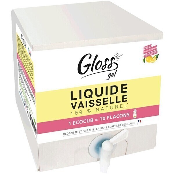 Gloss ECOCUB liquide vaisselle naturel citron | Greenweez
