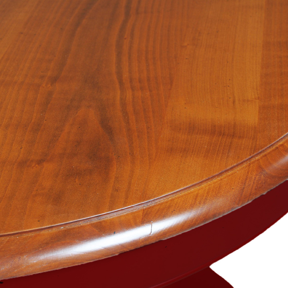 Console demi-lune en merisier et laque rouge | Greenweez