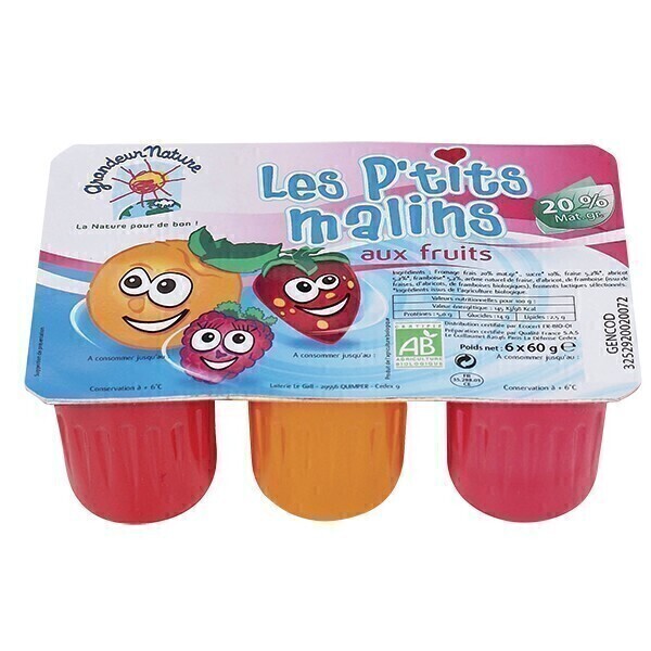 Fromage frais aux fruits bio 6x60g | Greenweez