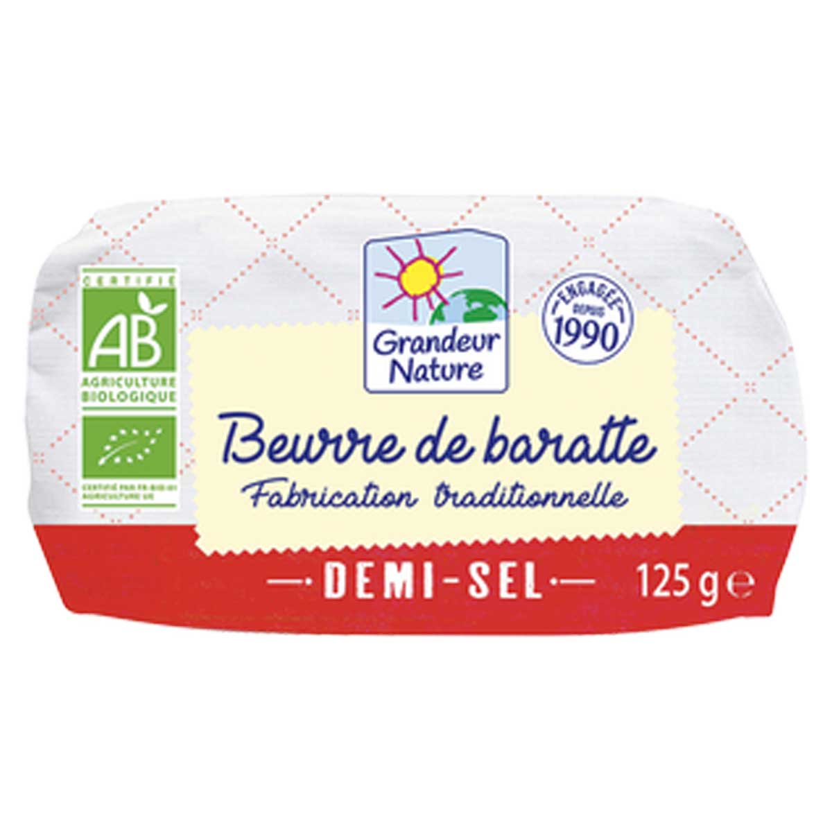 Beurre de baratte demi sel 125g | Greenweez