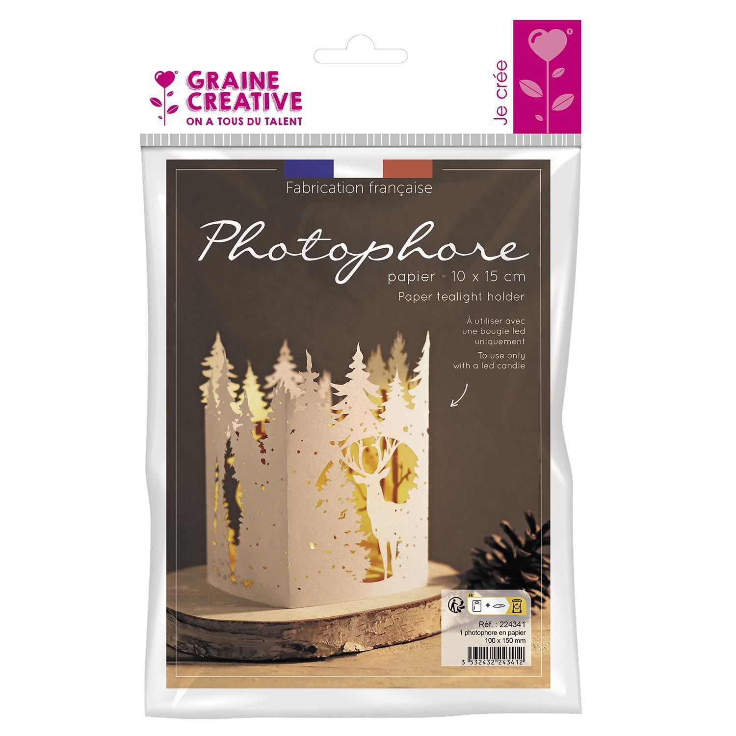 Photophore forêt de Noël en papier | Greenweez