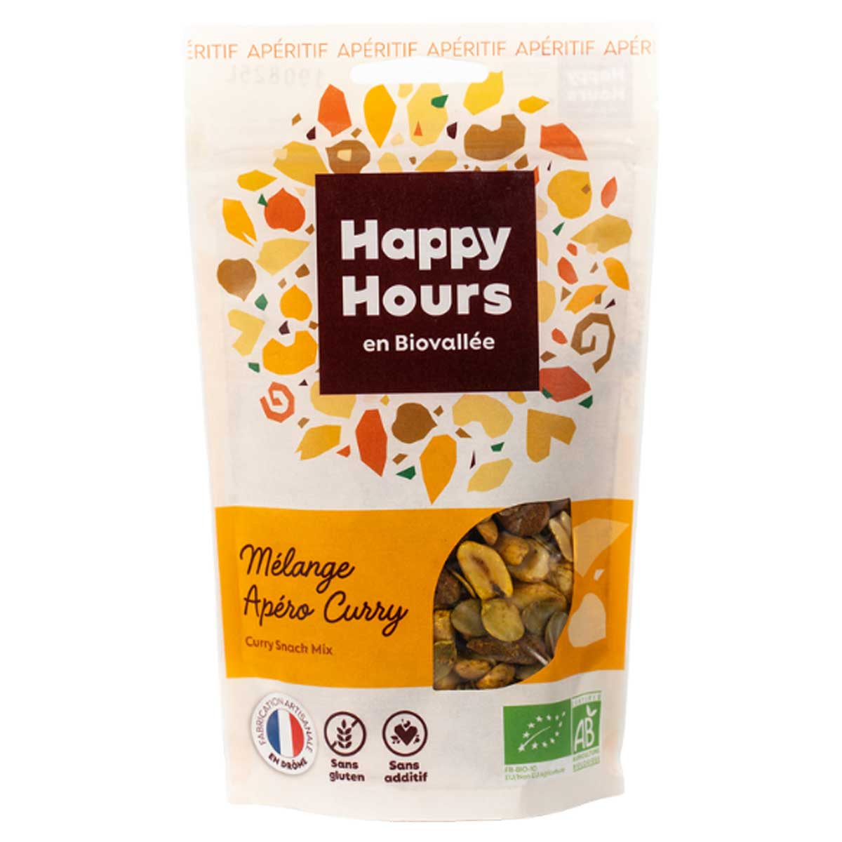 Mélange apéro fruits secs au curry bio 115g | Greenweez