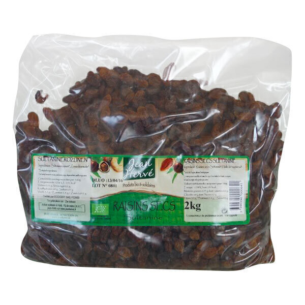 Raisins secs sultanine bio 2kg | Greenweez