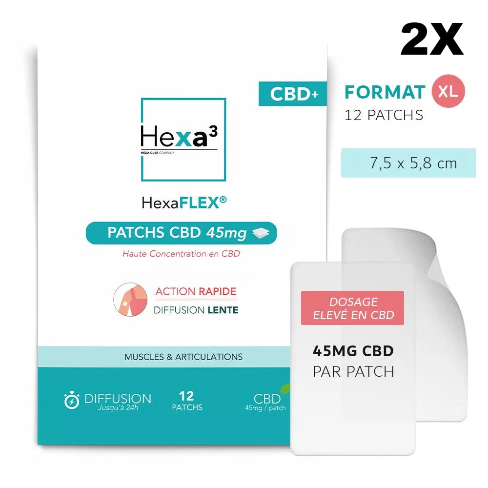 Lot 2 x 12 Patchs CBD HexaFLEX, Muscles et Articulations | Greenweez