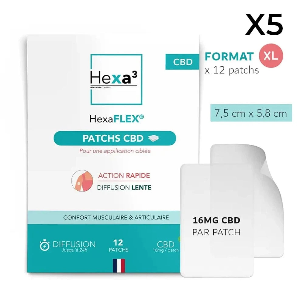 60 Patchs CBD HexaFLEX, Muscle et Articulation (15mg CBD/patch) | Greenweez