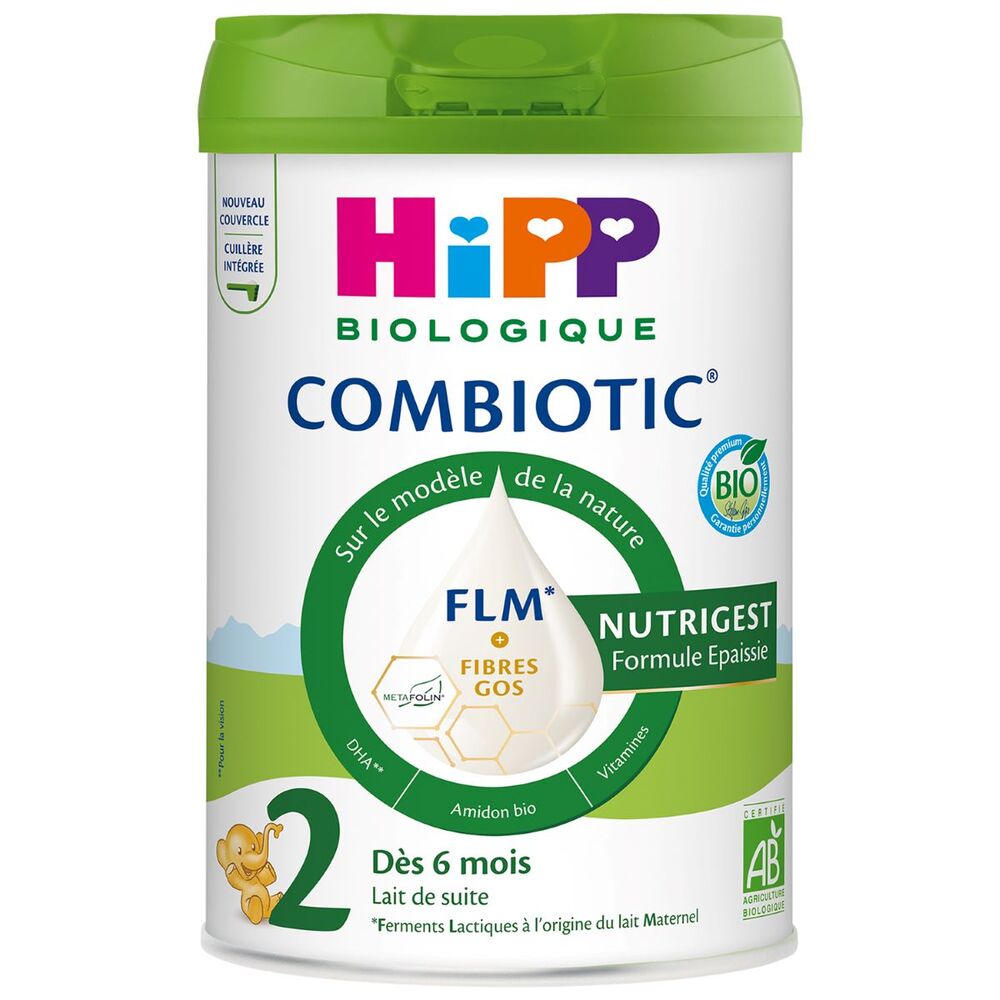 Lait 2 combiotic® flm nutrigest bio 800g dès 6 mois | Greenweez