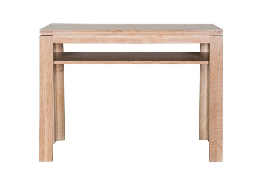 Hellin Console moderne BOSTON - bois chêne blanchi massif | Greenweez