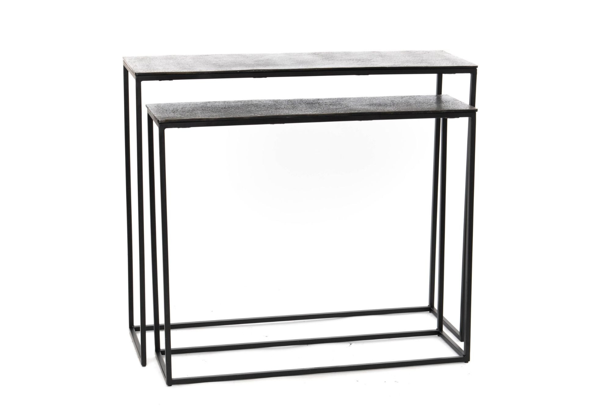 Consoles rectangulaires design en fonte L100 (le lot de 2) - ALL ...