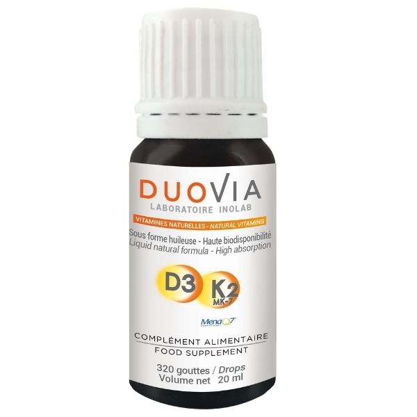 Vitamines d'origines naturelles D3 (1600UI) + K2-MK7 (50mcg) | Greenweez