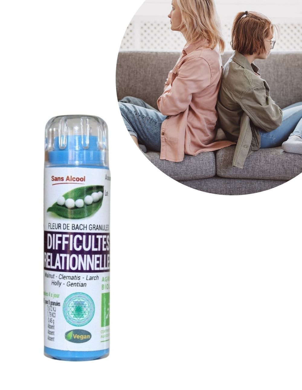 DIFFICULTES RELATIONNELLES complexe Bach granules-0% ALCOOL BIO | Greenweez
