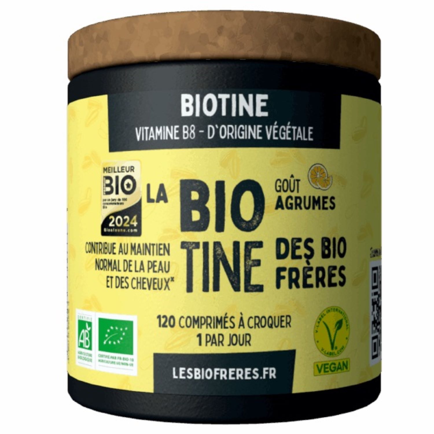 Biotine Vitamine B8 goût agrumes 120 comprimés | Greenweez