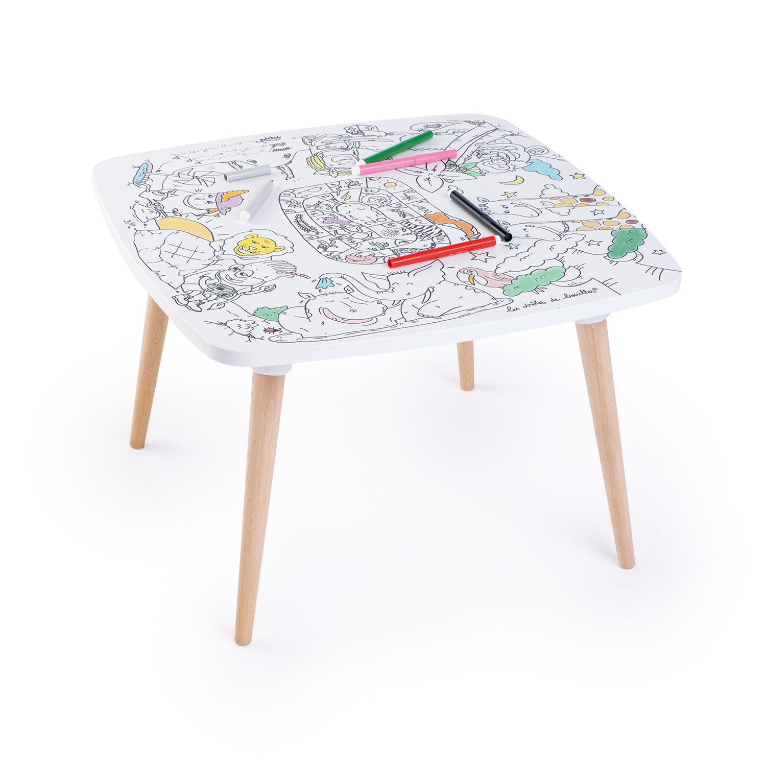 La table à colorier - la Savane s'amuse | Greenweez