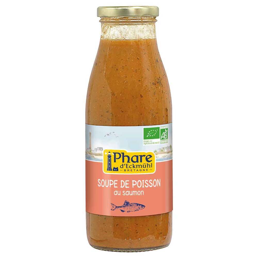 Soupe de poisson au saumon bio 500g | Greenweez