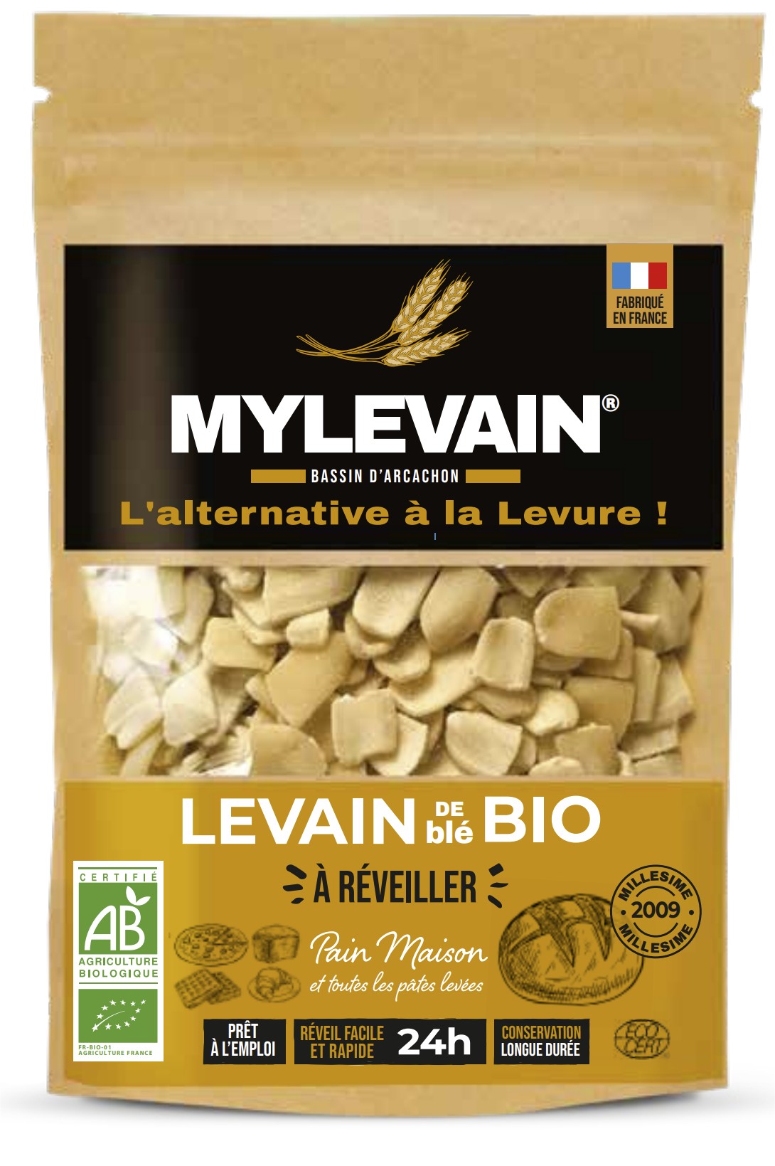 MYLEVAIN Levain BIO français 100% naturel Millésime 2009 | Greenweez