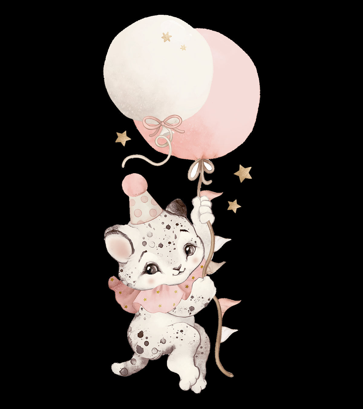 SELENE - Grand sticker - Pierrot le guépard (rose) | Greenweez