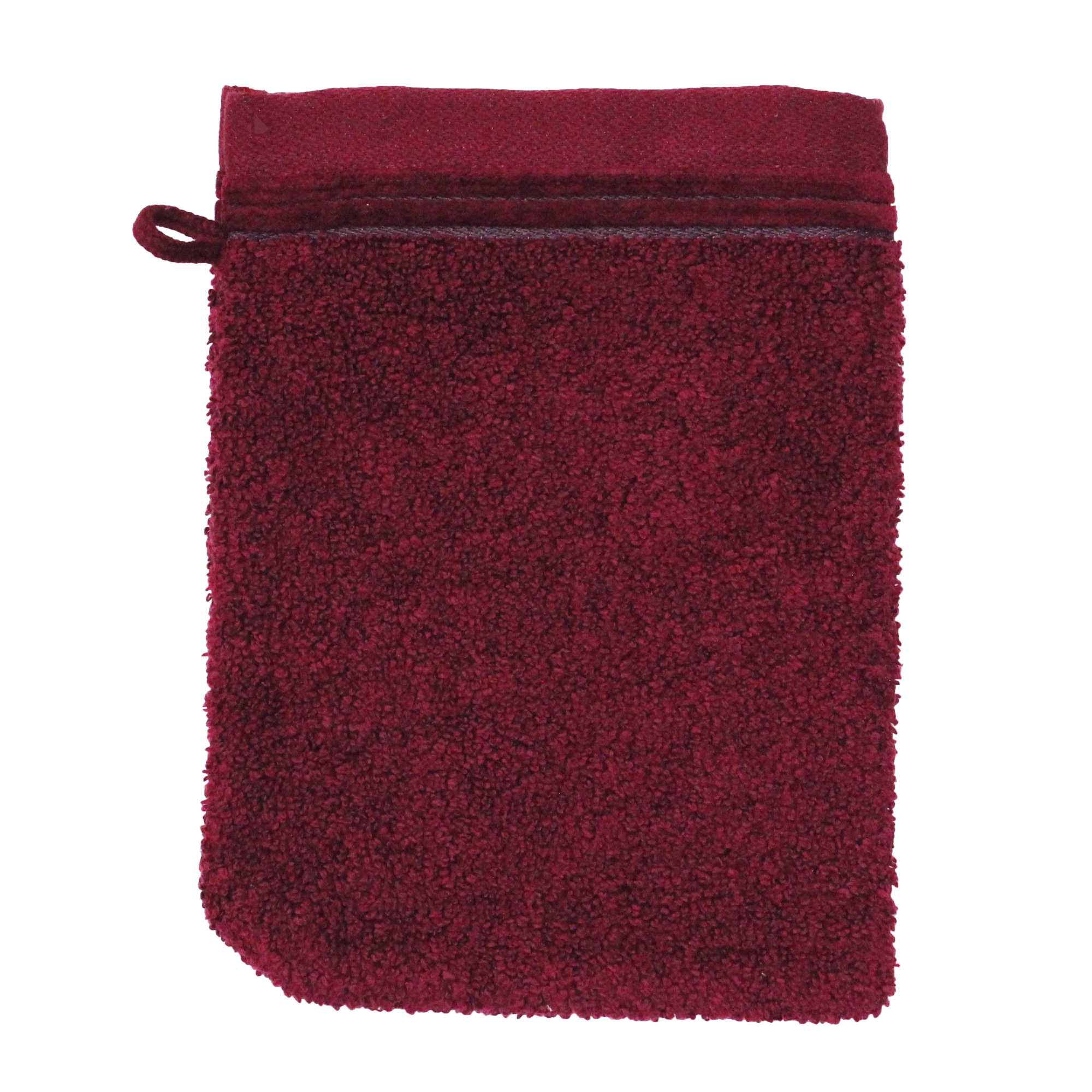 Gant de toilette 16x21 cm JULIET Rouge bordeaux 520g/m2 | Greenweez