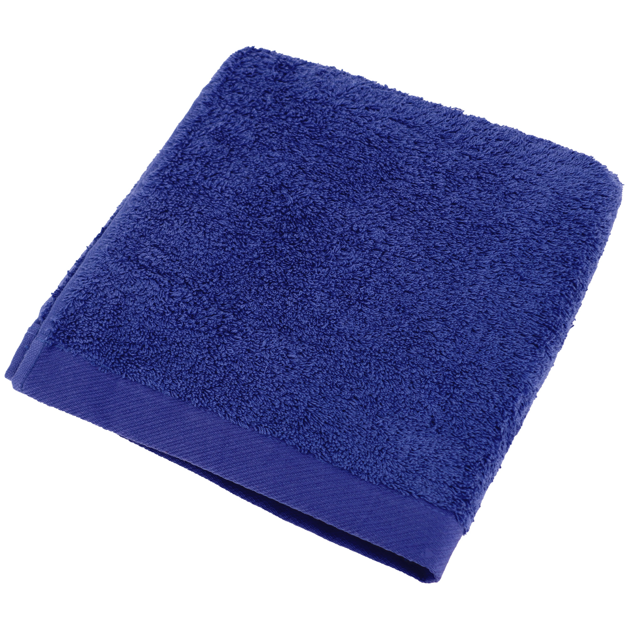 Serviette de toilette 50x100 cm coton peigné ALBA bleu moyen | Greenweez