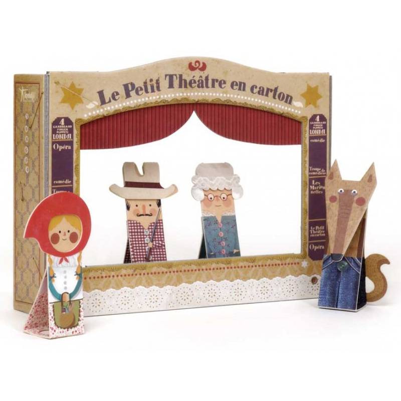 Théâtre et marionnettes carton - Petit chaperon rouge | Greenweez