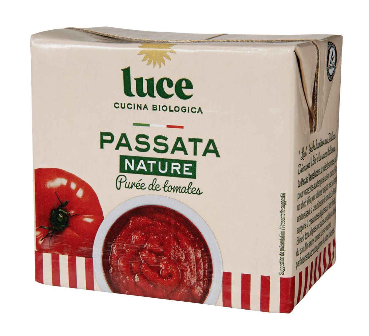 Passata nature en brique bio 500g | Greenweez