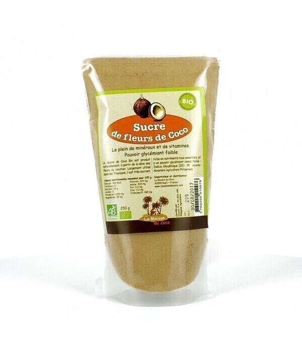 Sucre de fleurs de Coco bio - 250 g | Greenweez