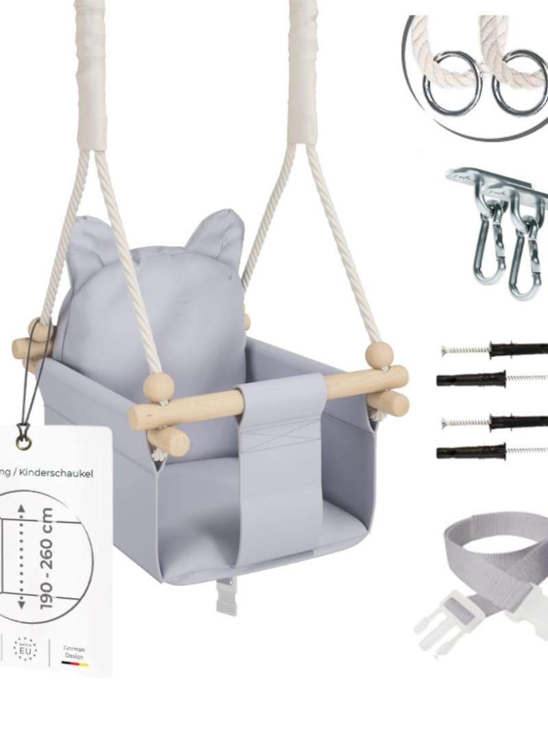 Chaise suspendue bébé Chat 3-en-1 avec harnais et crochet | Greenweez