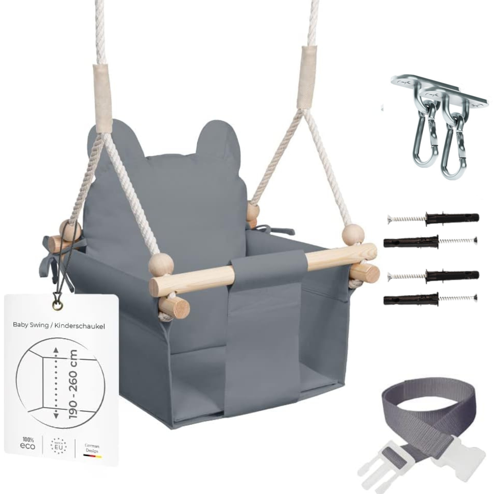 Chaise suspendue bébé Chat 3-en-1 avec harnais et crochet | Greenweez