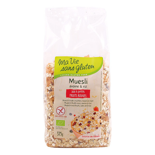 Muesli aux 4 petits fruits rouges bio 375g | Greenweez