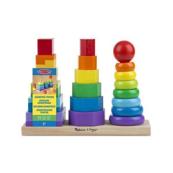 Jeu à empiler géométrique en bois - Dès 2 ans | Greenweez
