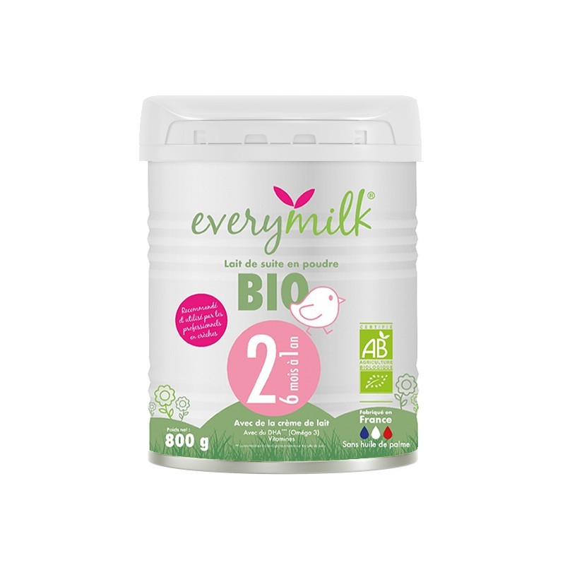 Lait infantile Bio everymilk 2 de 6 mois à 1 an - 1 boîte | Greenweez