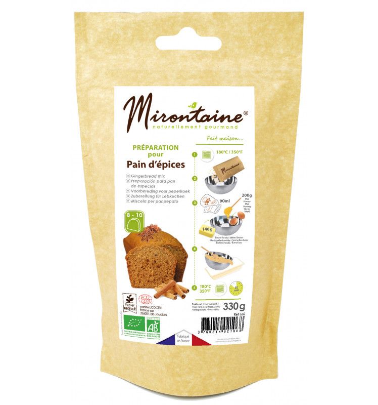 Mirontaine Préparation pour pain d'épices 330 g | Greenweez