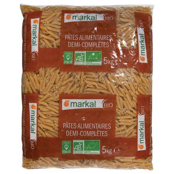 Penne demi-complètes bio 5kg | Greenweez
