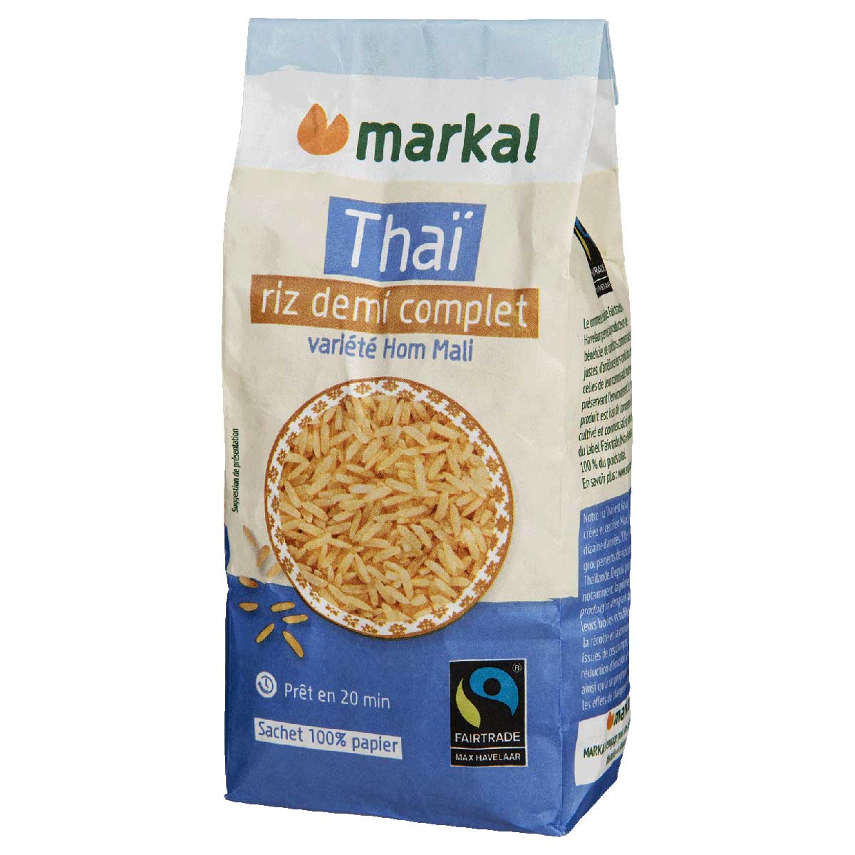 Riz thaï demi complet bio 500g | Greenweez