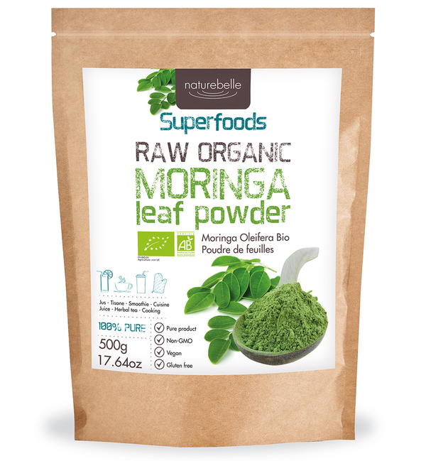 Moringa bio poudre - 500g - Moringa Oleifera - Naturebelle | Greenweez