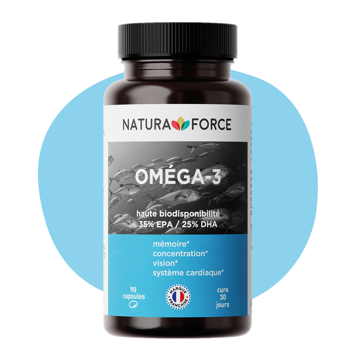 Huile de poisson Oméga 3 - 90 capsules | Greenweez