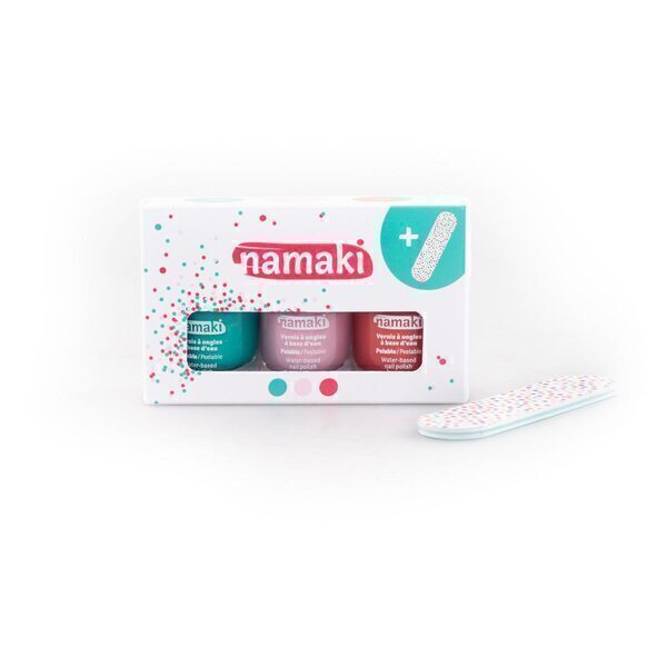 Coffret 3 vernis à ongles Caraïbes Rose Corail + lime offerte | Greenweez