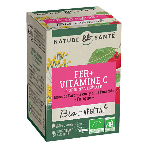 Fer + Vitamine C Bio x 60 comprimés | Greenweez