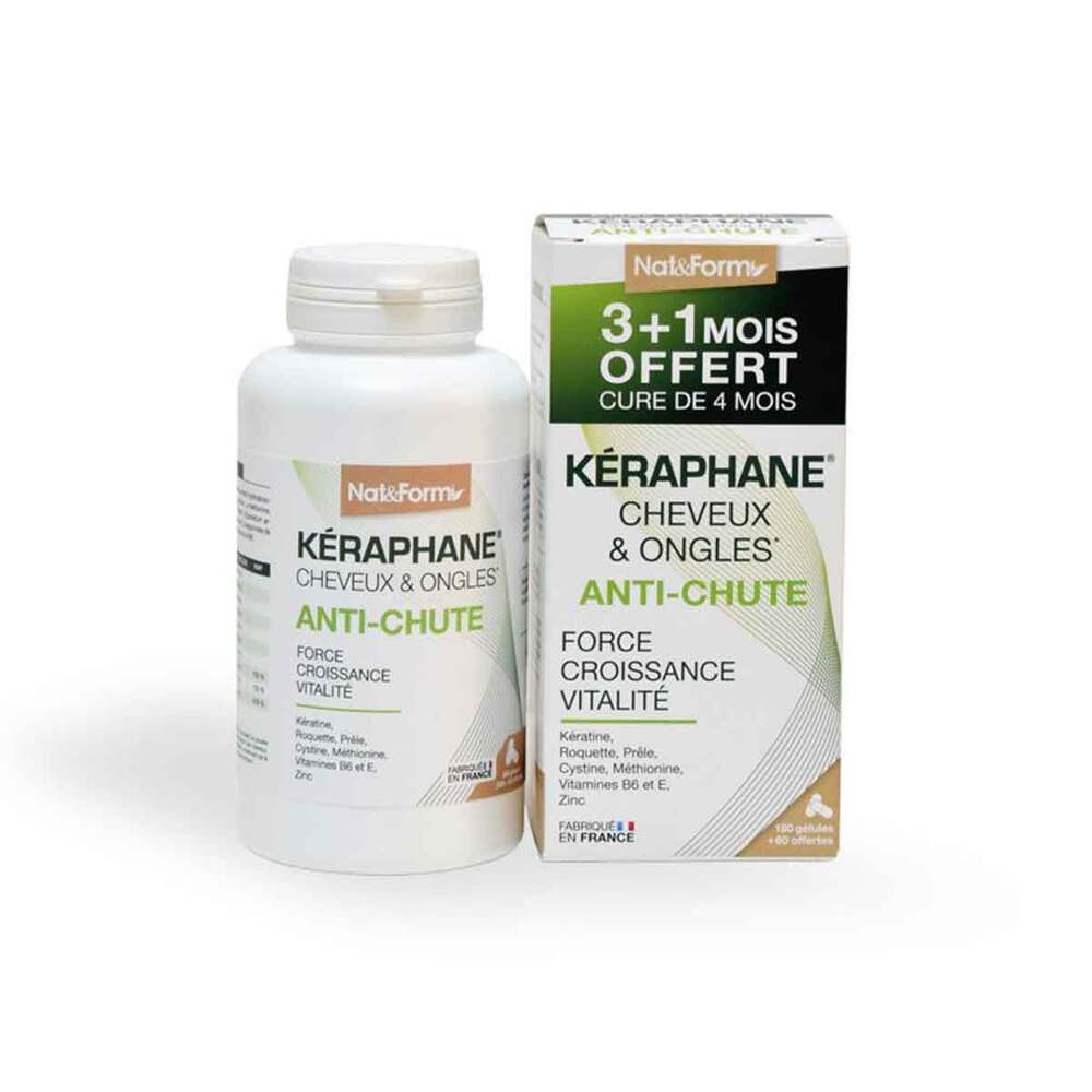 Nat & Form Kéraphane anti-chute 180 + 60 gélules | Greenweez