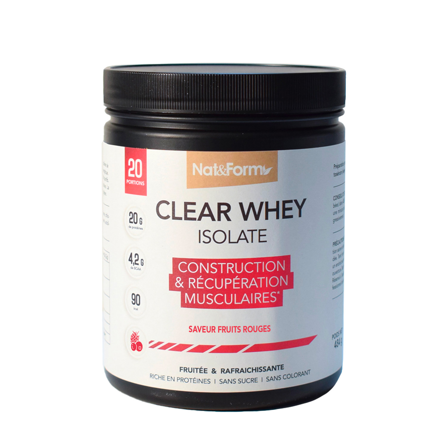 Clear whey Isolate Fruits rouges 20 doses | Greenweez