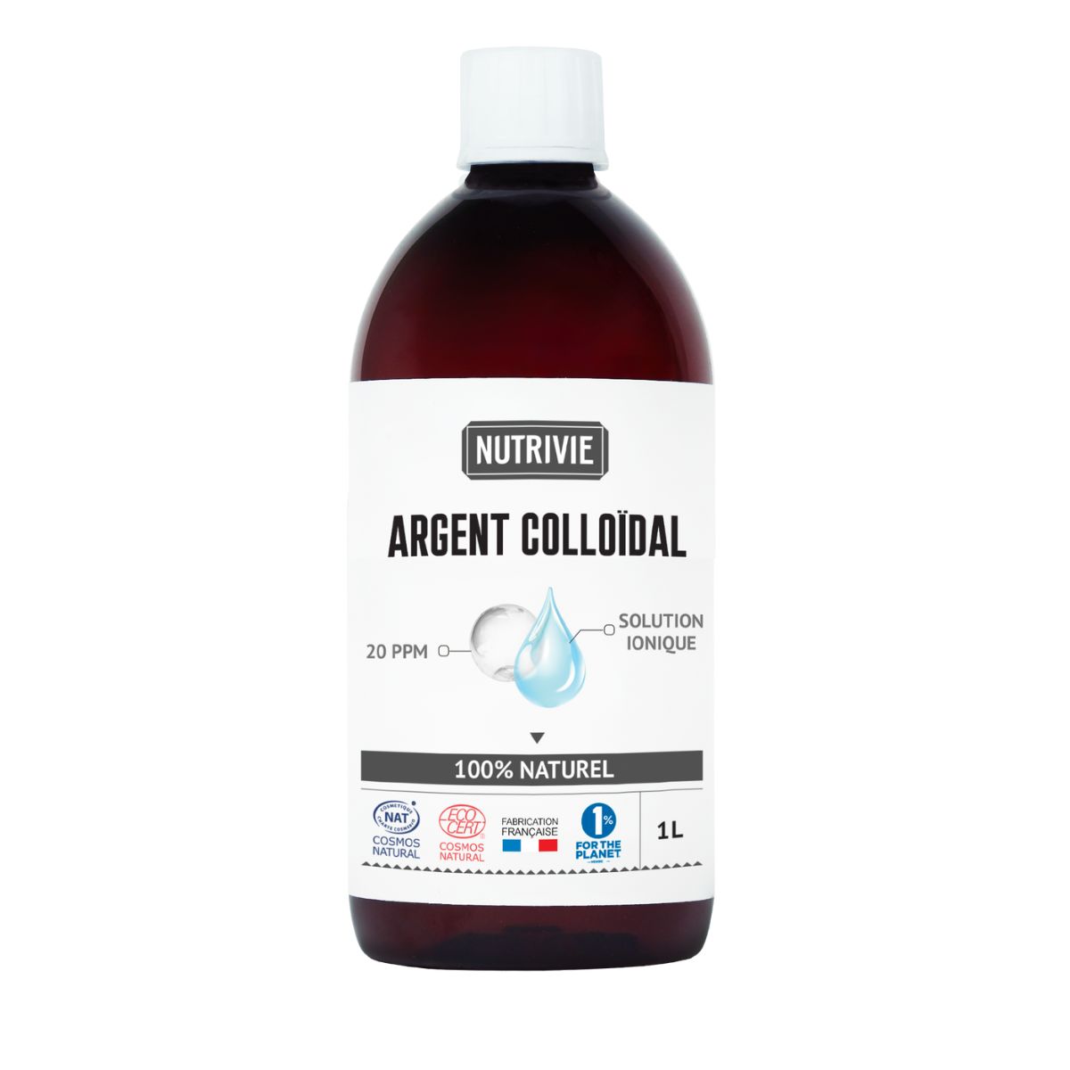 Argent colloïdal 20ppm 1L | Greenweez
