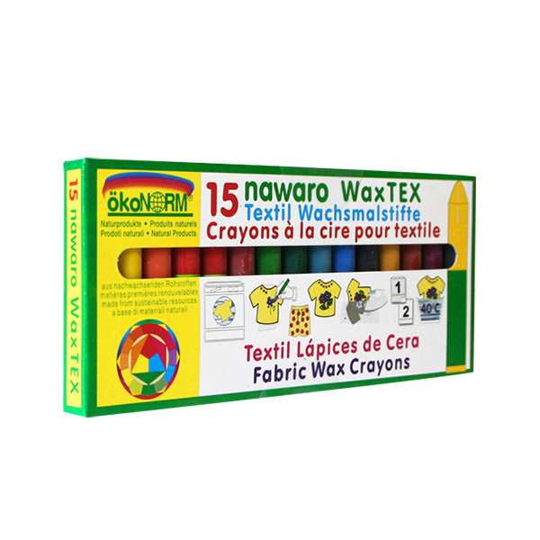15 Crayons à la cire pour textile - Dès 4 ans | Greenweez