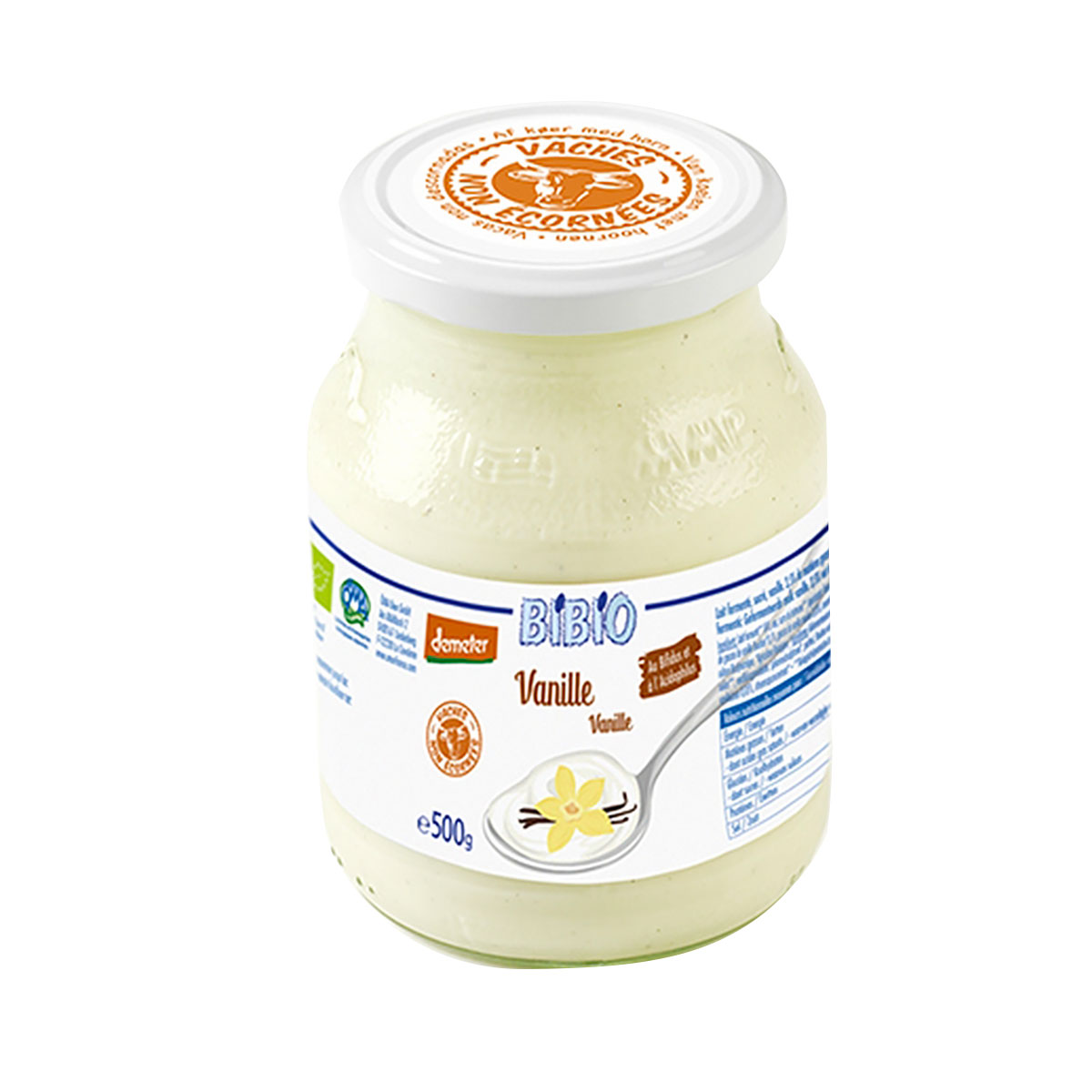 Yaourt au lait entier fermenté vanille 500g | Greenweez