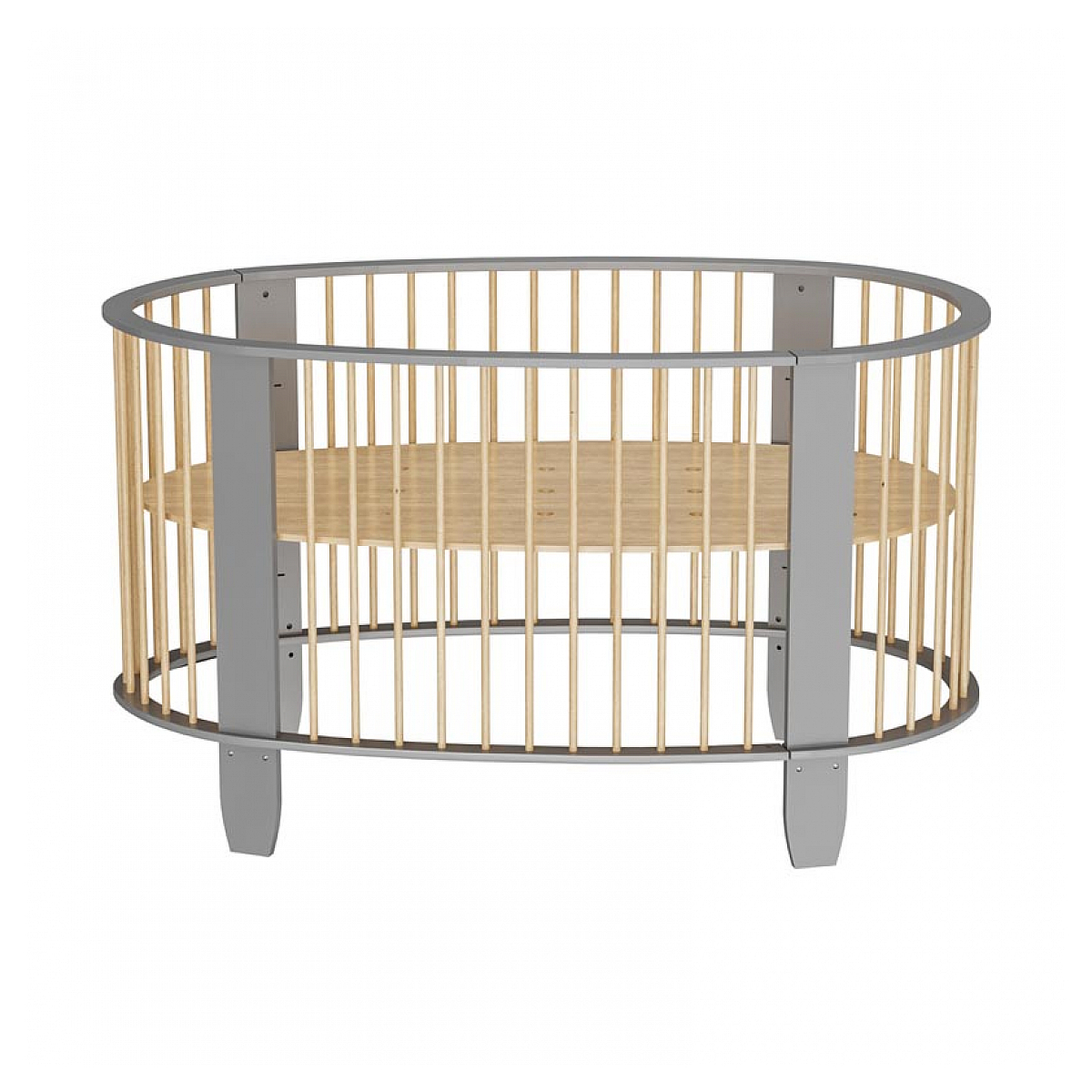 Lit Oeuf Évolutif Gris Clair + Bois | Greenweez