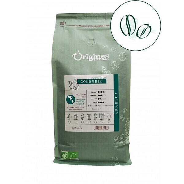 Café Bio Colombie - Pur Arabica - Grain 1kg | Greenweez