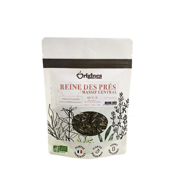 Infusion Bio Reine des prés coupée - Massif Central - Sachet 50g ...