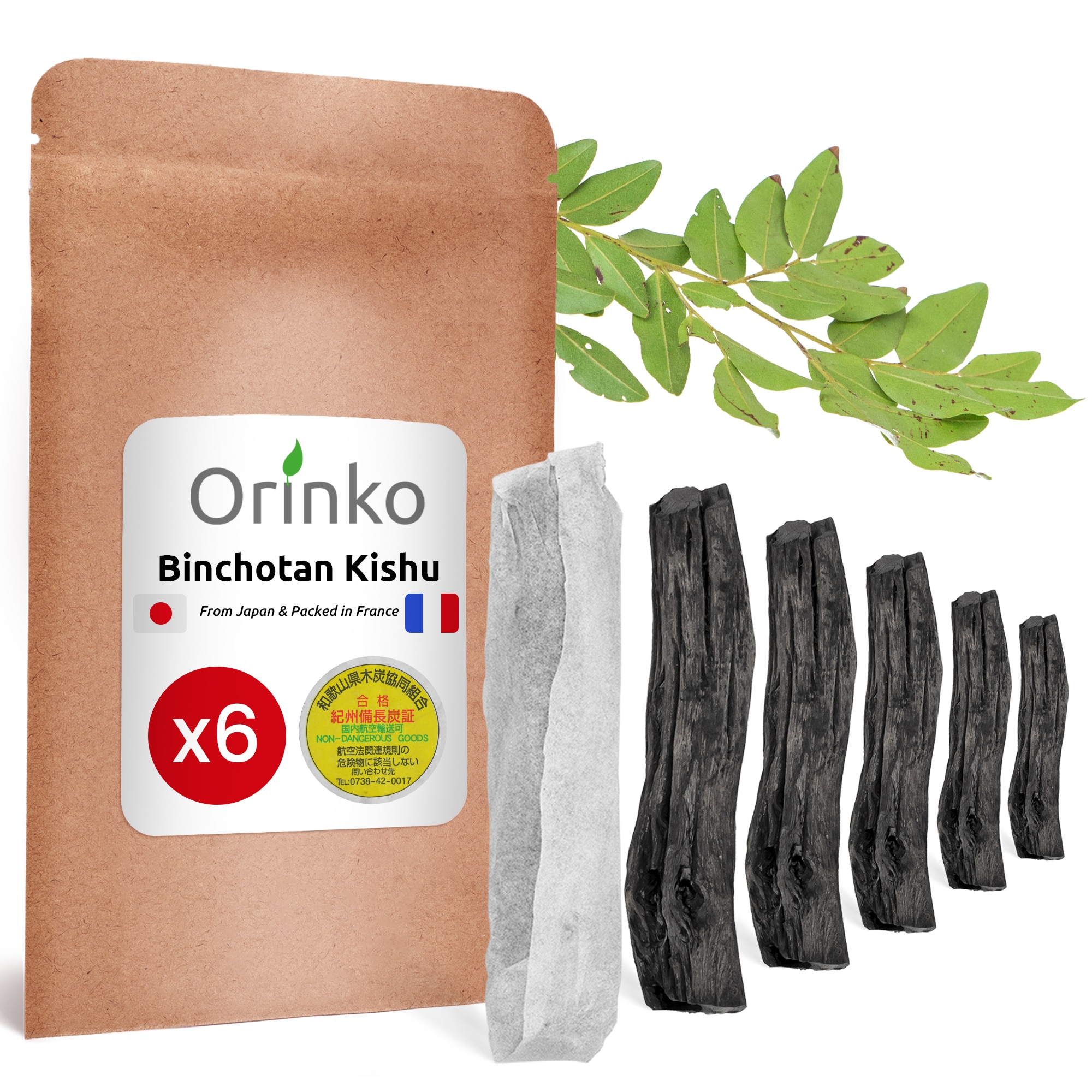 Binchotan Japonais De Kishu X6 Charbon Actif Pour Purification | Greenweez