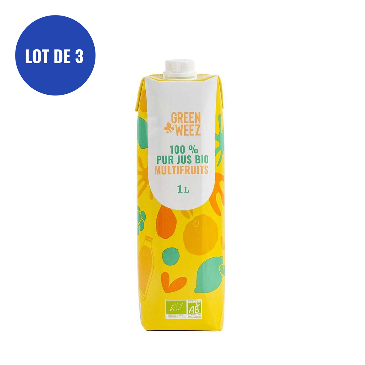 Lot de 3 jus multifruits bio 1L | Greenweez