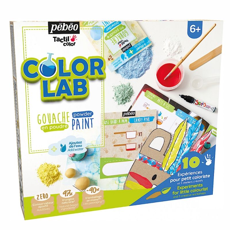 Coffret Colorlab enfant Gouache en poudre Tactilcolor Pébéo® | Greenweez