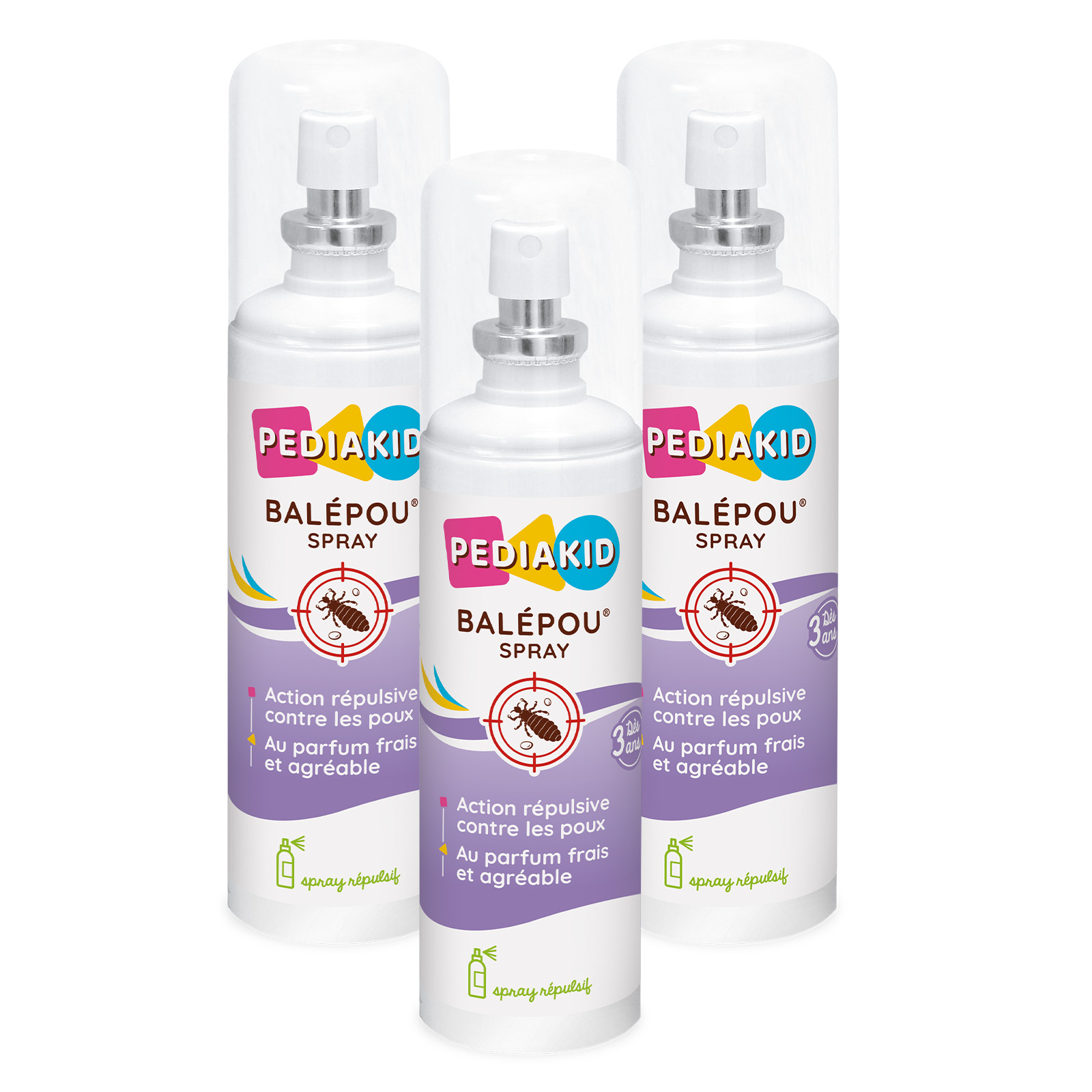 Balépou Spray - Action Répulsive contre les Poux 3 x 100ml | Greenweez